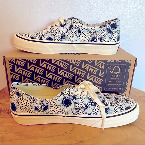 Vans | Shoes | Authentic Vr3 Animal Floral Bluewhite | Poshmark